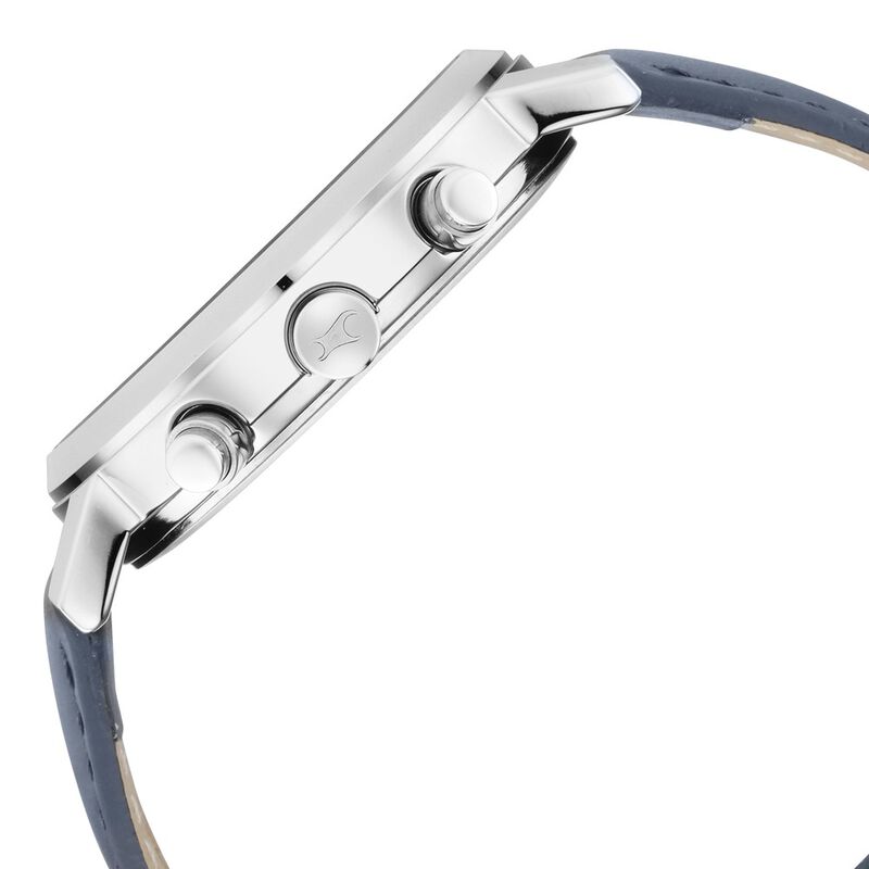 Buy Online Fastrack Tick Tock Quartz Multifunction Blue Dial Leather ...