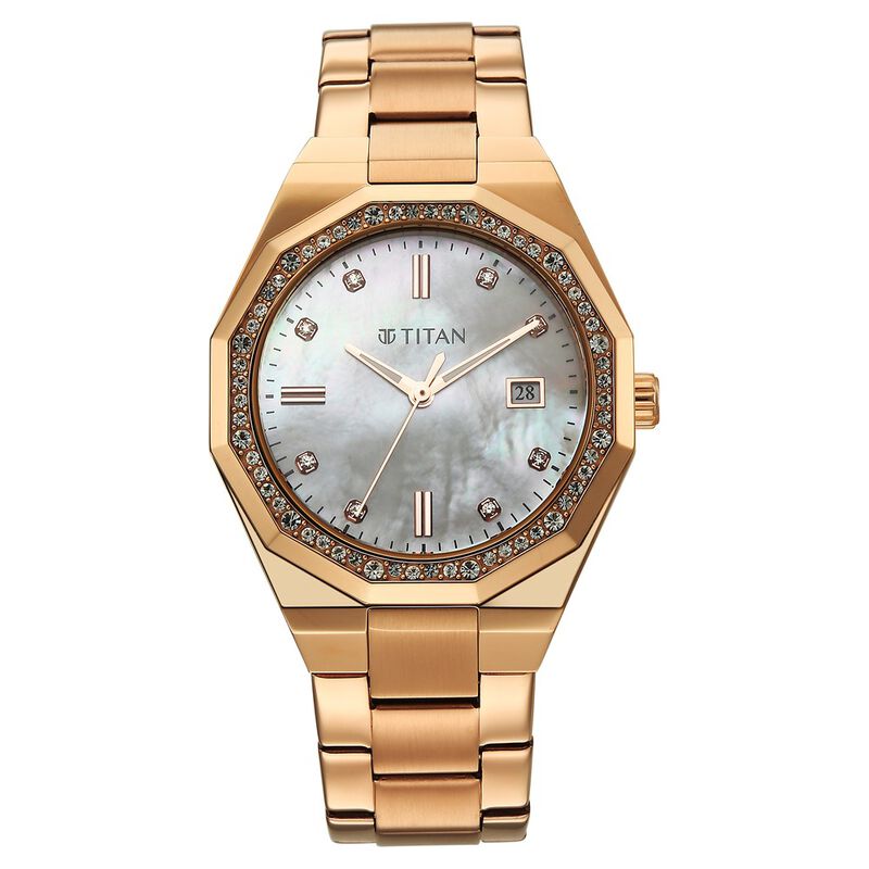 Buy Online Titan Glamour Quartz Analog with Date Mother Of Pearl Dial ...
