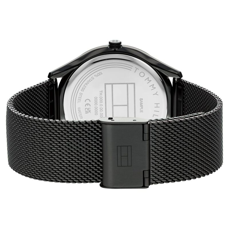 Buy Online Tommy Hilfiger Black Dial Black Stainless Steel Strap Watch ...