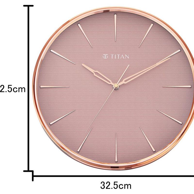 Buy Online Titan Contemporary Rustic Pink Wall Clock in a Glossy Finish ...