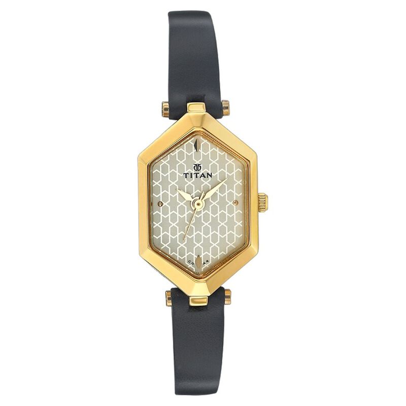 Buy Online Titan Quartz Analog Champagne Dial Watch for Women ...
