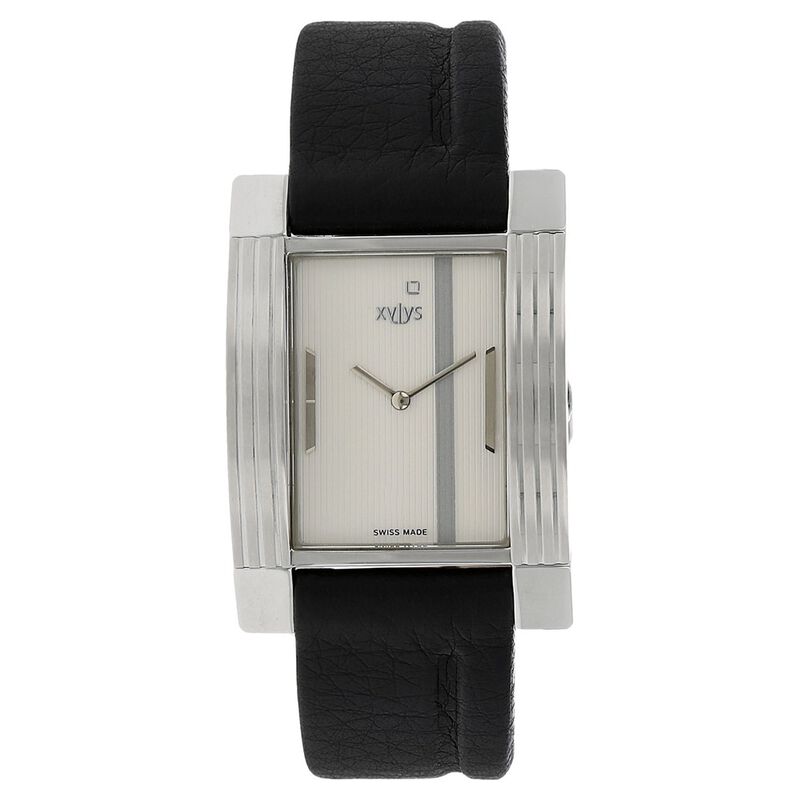 Buy Online Xylys Swiss Analog Blue Leather Strap and Silver Dial Watch ...