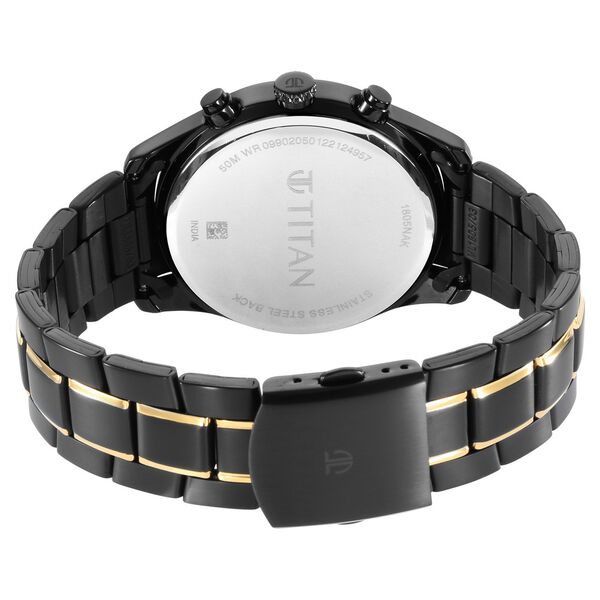 Buy Online Titan Black and Gold Anthracite Dial Analog Stainless Steel ...