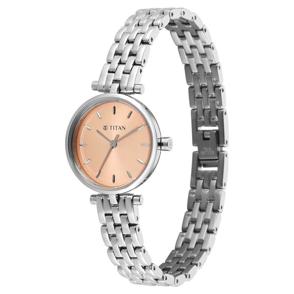Buy Online Titan Workday Edit Quartz Analog Rose Gold Dial Silver ...