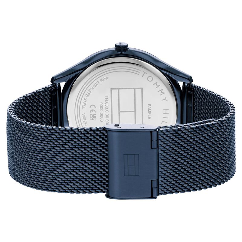 Buy Online Tommy Hilfiger Blue Dial Blue Stainless Steel Strap Watch ...
