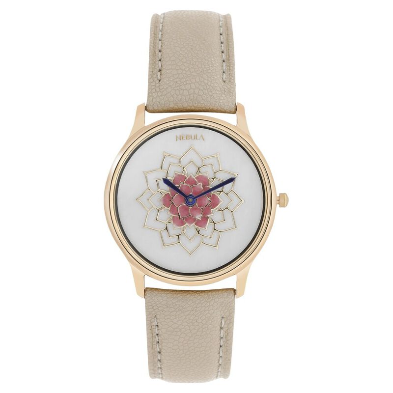 Buy Online Titan Nebula Lotus Quartz Analog 18 Karat Solid Gold Watch ...