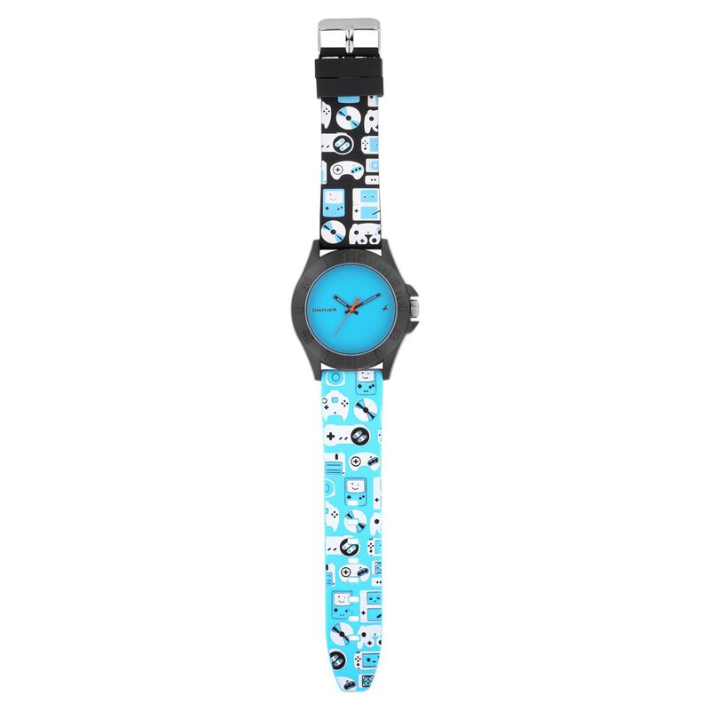 Fastrack Arcade Quartz Analog Blue Dial Silicone Strap Unisex Watch