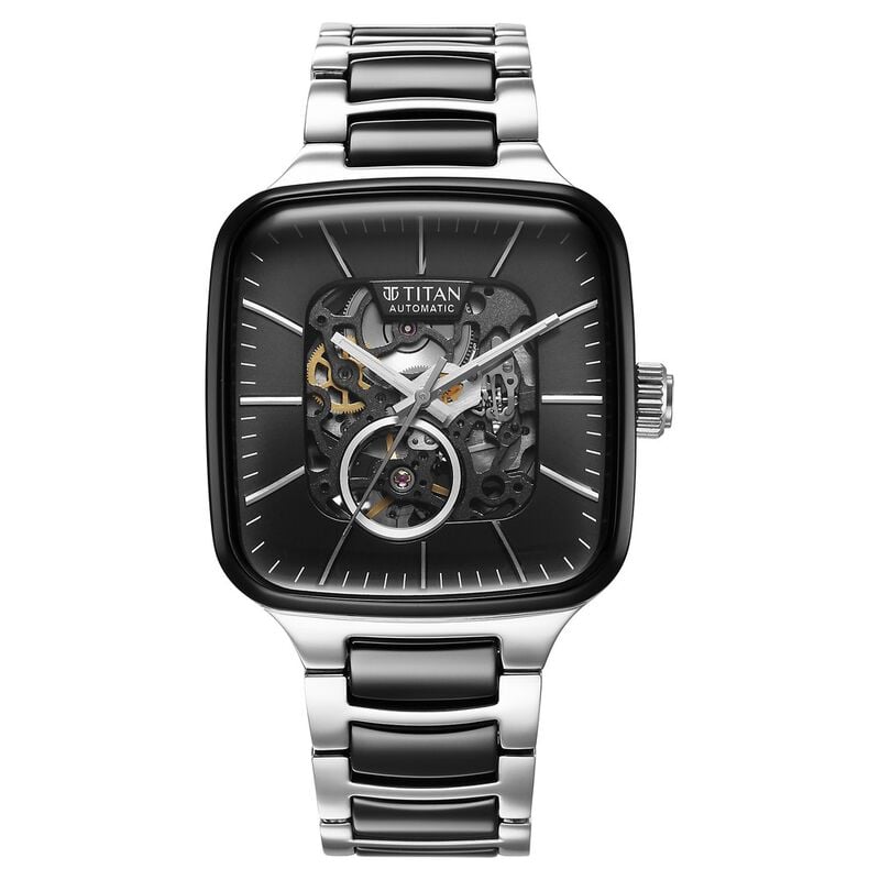 Buy Online Titan Ceramic Fusion Skeleton Automatic Rich Black Dial ...