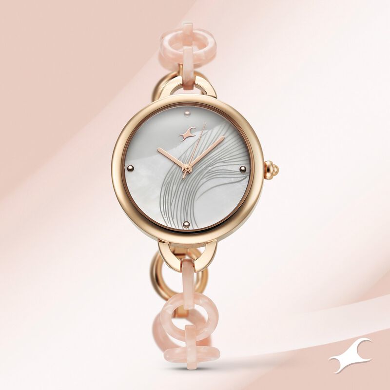 Buy Online Fastrack Younique Quartz Analog Mother Of Pearl Dial Acetate ...