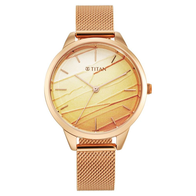 Buy Online Titan Purple Glam It Up Multicoloured Dial Women Watch With ...