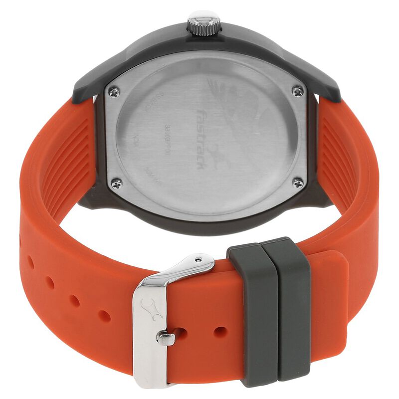 Fastrack Quartz Analog Grey Dial Plastic Strap Watch for Unisex