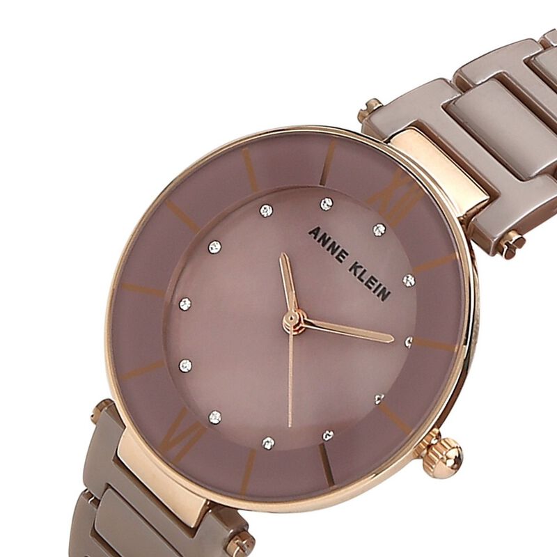 Buy Online Anne Klein Quartz Analog Purple Dial Ceramic Strap Watch for ...