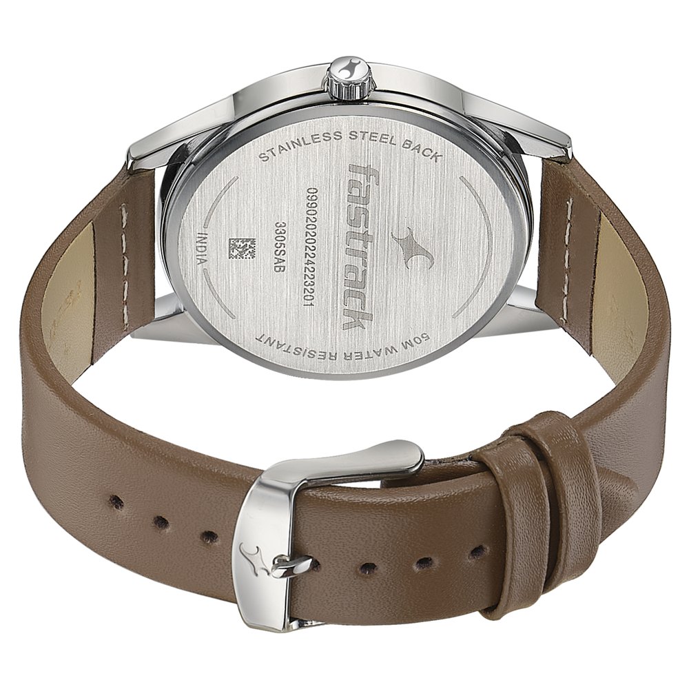 Buy Online Fastrack Stunners Quartz Analog Blue Dial Leather Strap ...