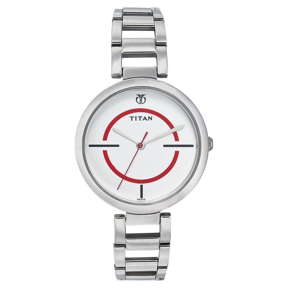 Buy Online Titan Quartz Analog White Dial Watch for Women - 2480sm01 ...