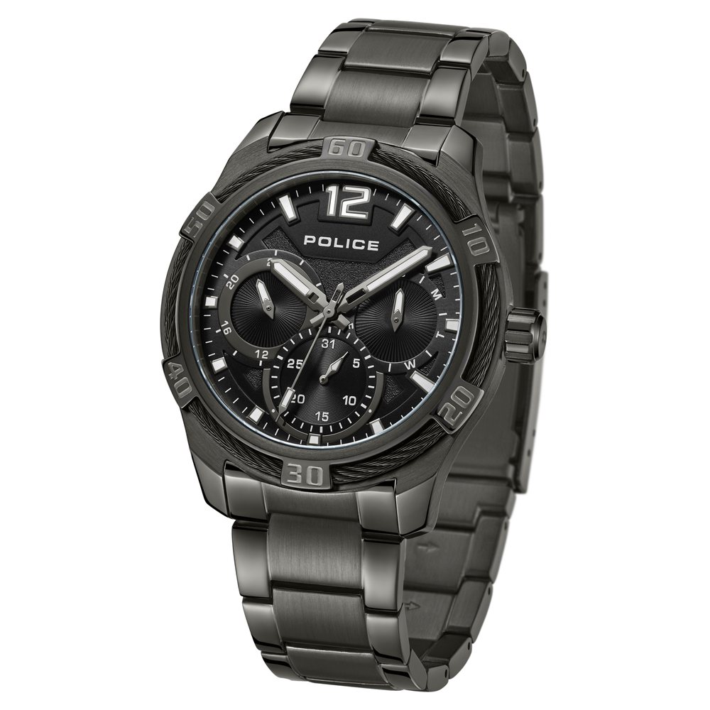 Buy Online Police Black Dial Quartz Multifunction Watch for Men ...