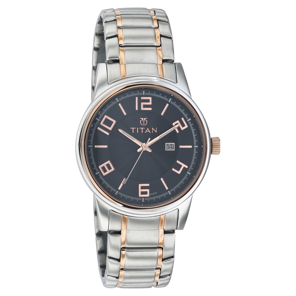 Buy Online Titan Quartz Analog with Date Black Dial Watch for Men ...