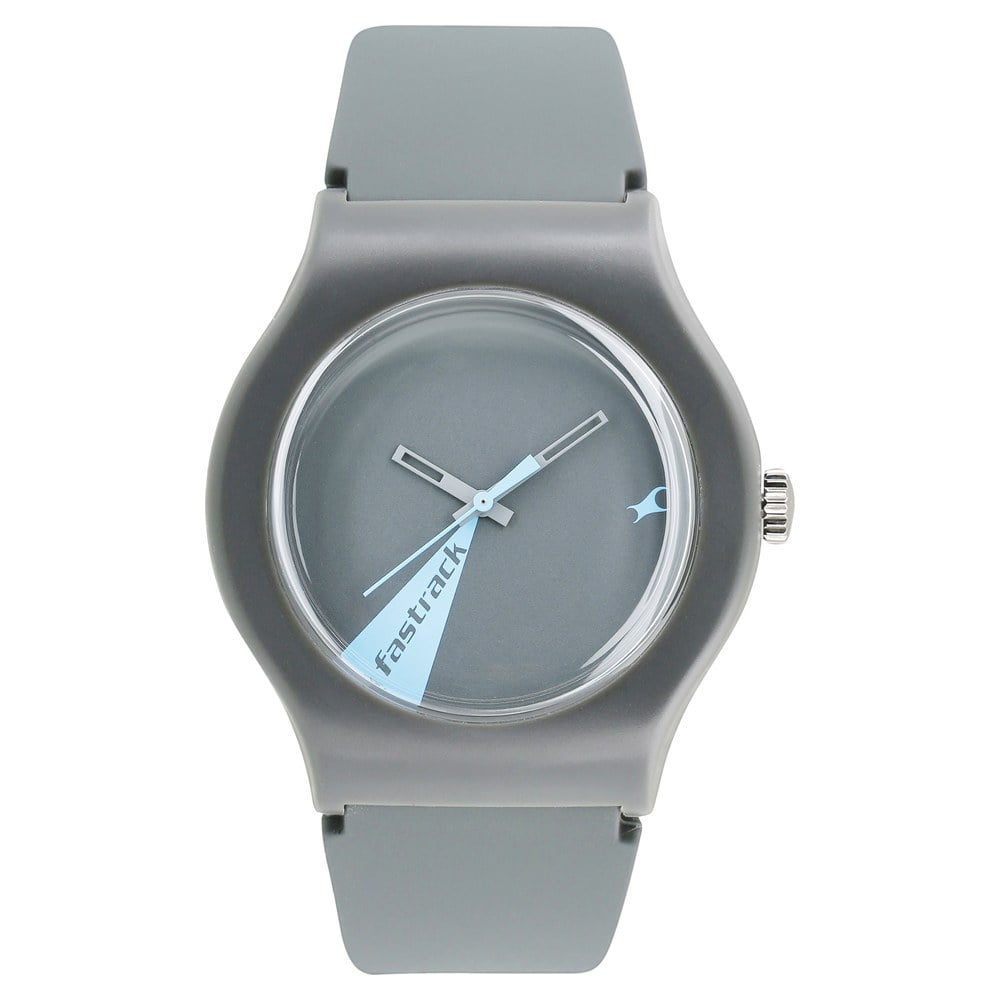 Buy Online Fastrack Quartz Analog Grey Dial Silicone Strap Watch for ...