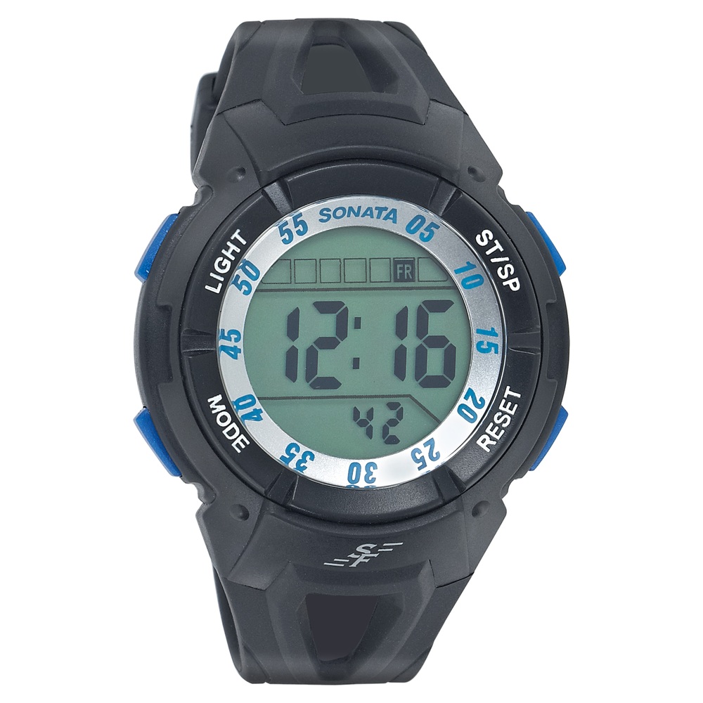 Buy Online Sonata Digital Dial Strap Watch for Men - nc7951pp08j | Titan