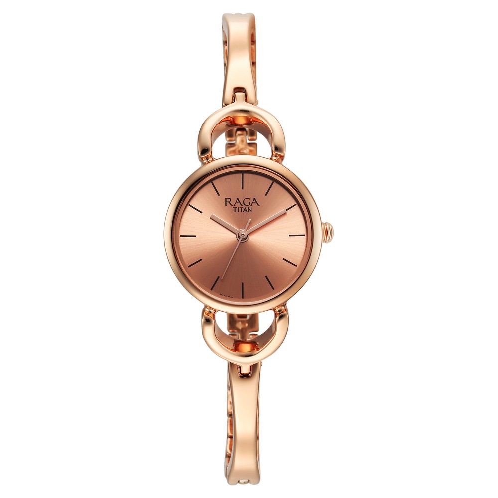 Buy Online Titan Raga Rose Gold Dial Watch for Women - 2724wm01 | Titan