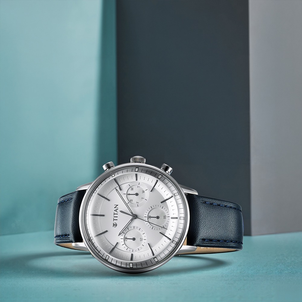 Buy Online Titan Light Leathers Quartz Multifunction Black Dial ...