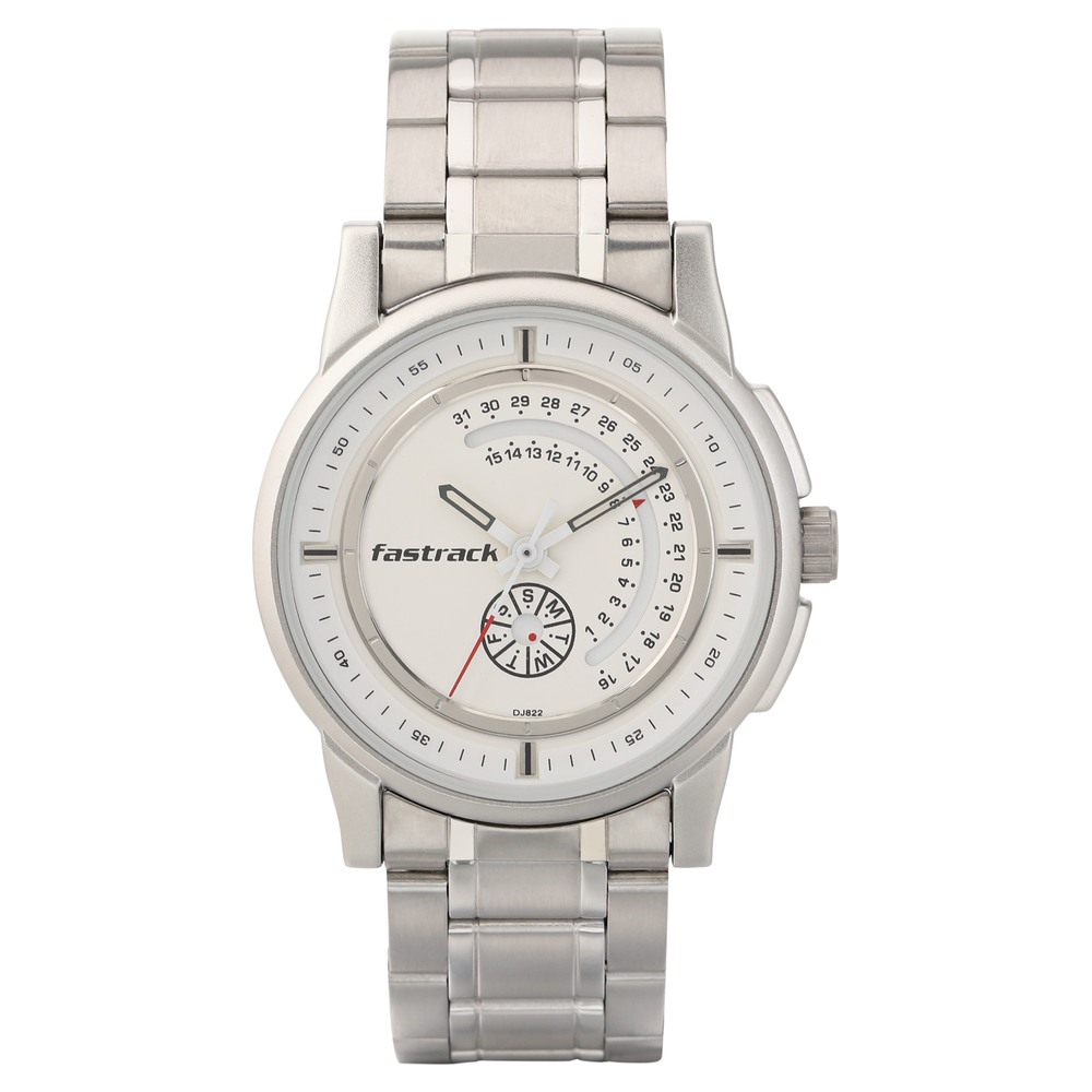 Buy Online Fastrack Go Skate Quartz Analog with Day and Date White Dial ...