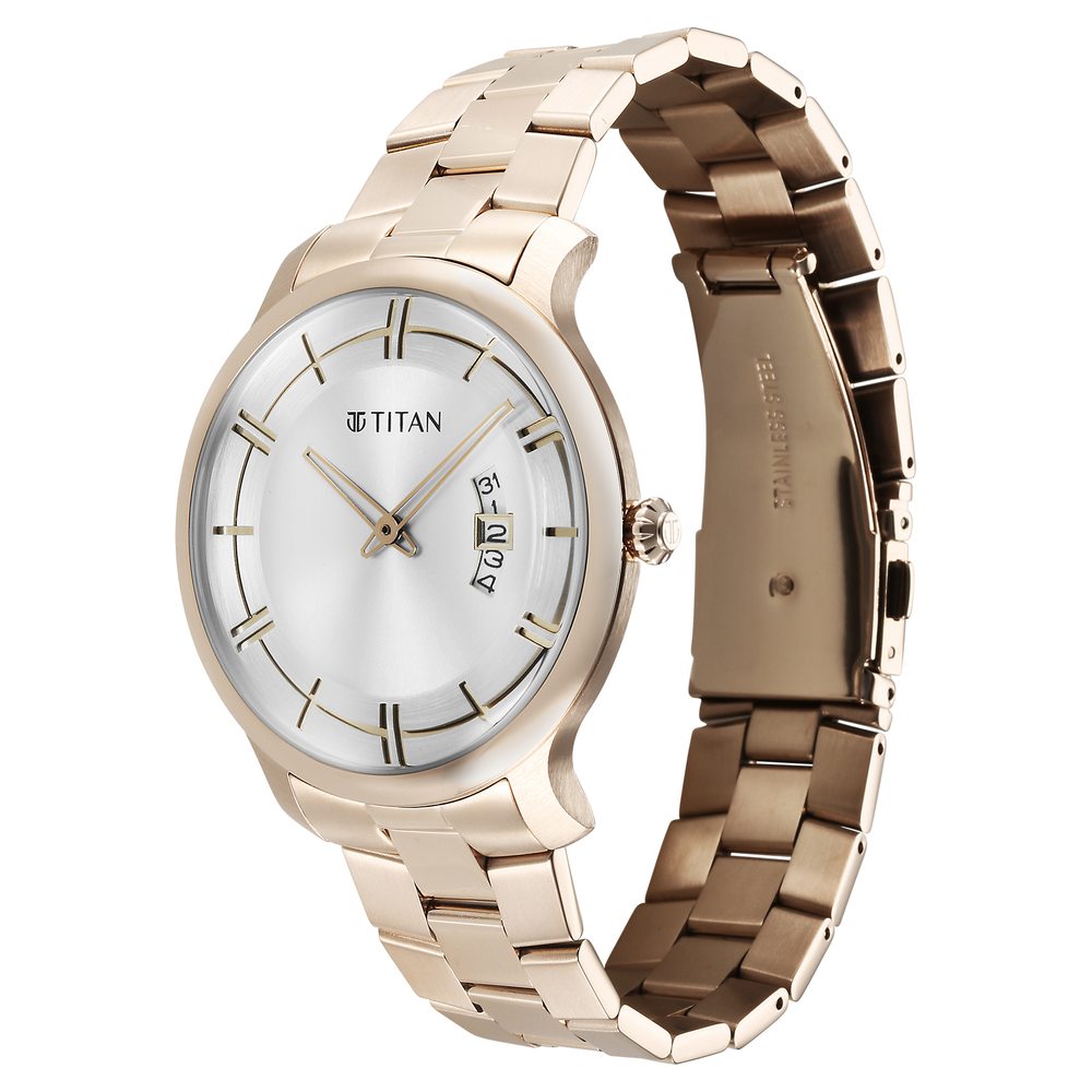 Buy Online Titan Classic Distincta Silver Dial Analog with Date ...