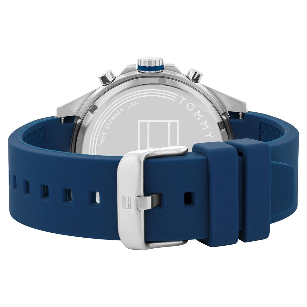 Buy Online Tommy Hilfiger Blue Dial Silicone Strap Watch for Men ...