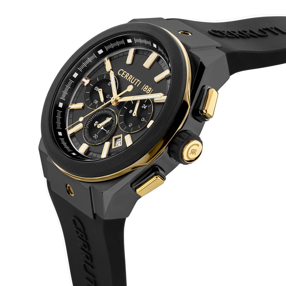 Buy Online Cerruti 1881 Black Dial Silicone Strap Watch for Men ...