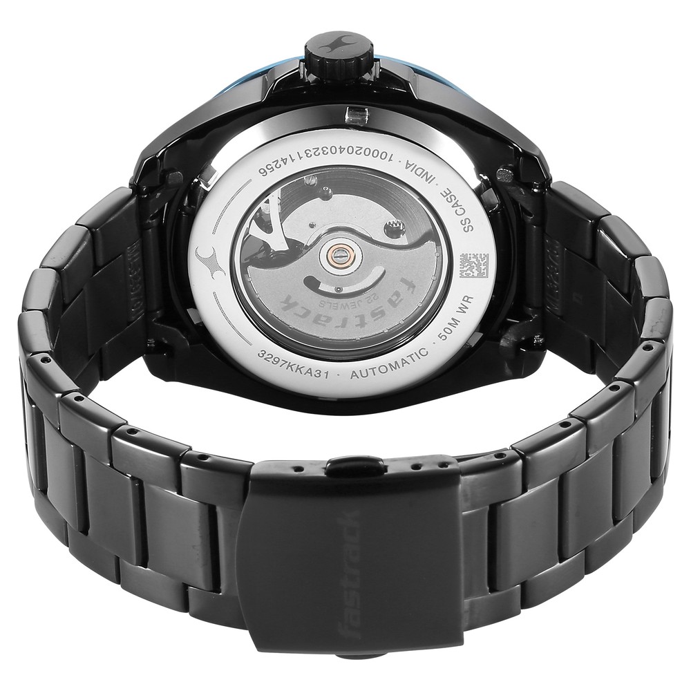 Buy Online Fastrack Automatics Black Dial Stainless Steel Strap Watch ...