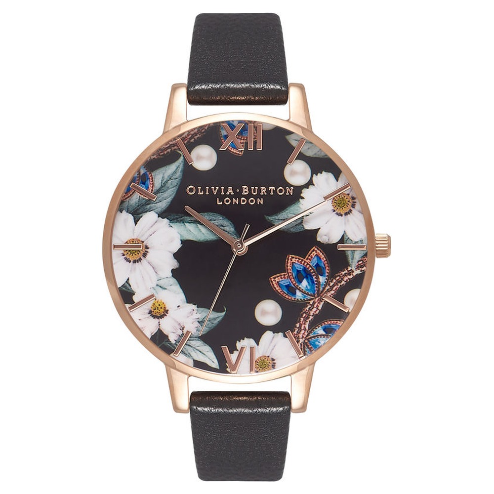 Buy Online Olivia Burton Quartz Analog Black Dial Watch for Women ...