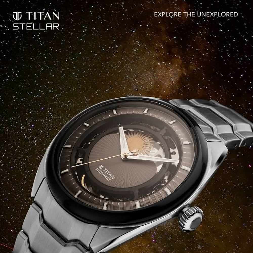 Buy Online Titan Caelum Multilayered Sun-Moon Dial in Plaster Brown ...