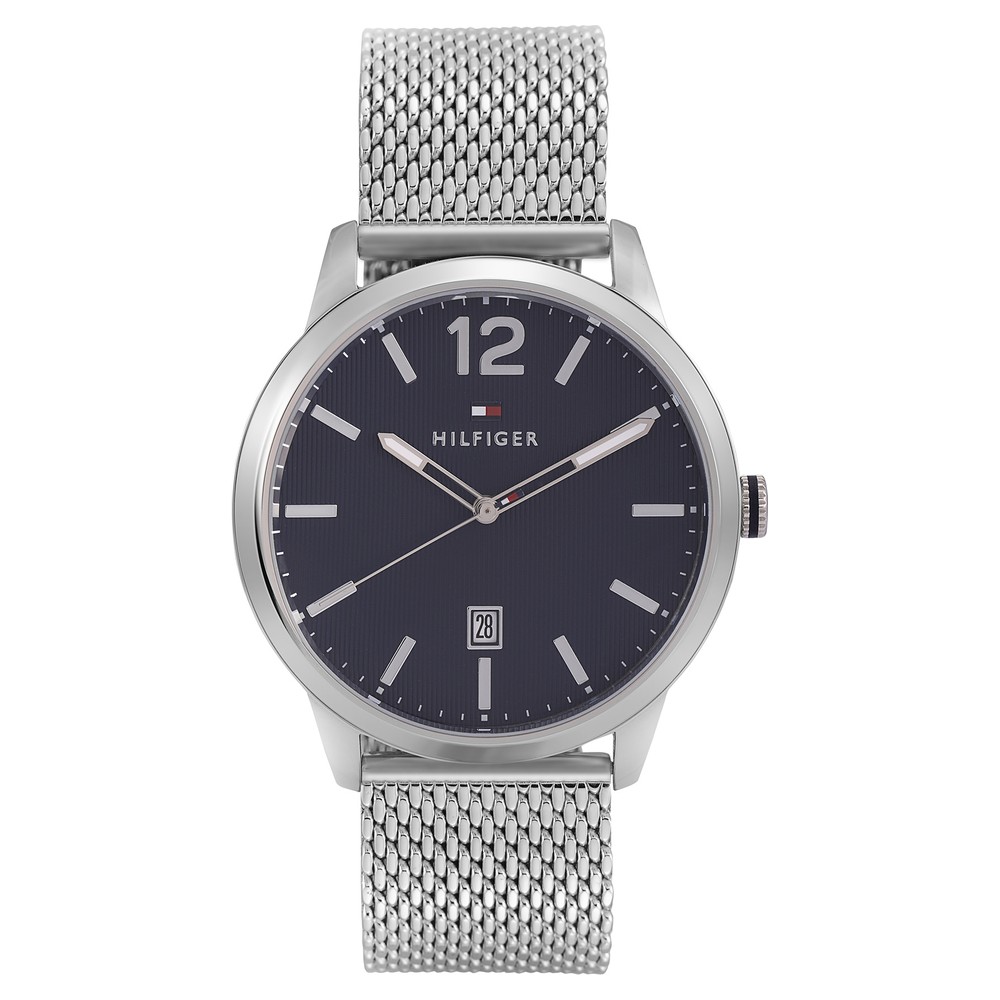 Buy Online Tommy Hilfiger Quartz Analog with Date Blue Dial Stainless ...
