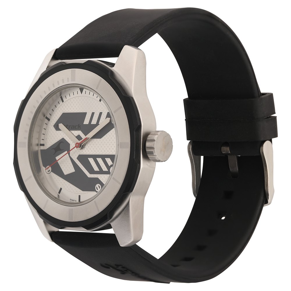 Buy Online Fastrack Sport Quartz Analog Silver Dial Plastic Strap Watch ...