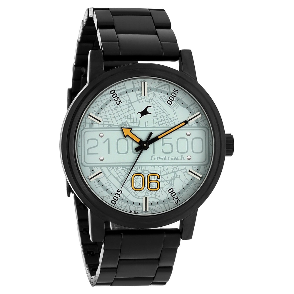 Buy Online Fastrack Road Trip Quartz Analog Blue Dial Stainless Steel ...