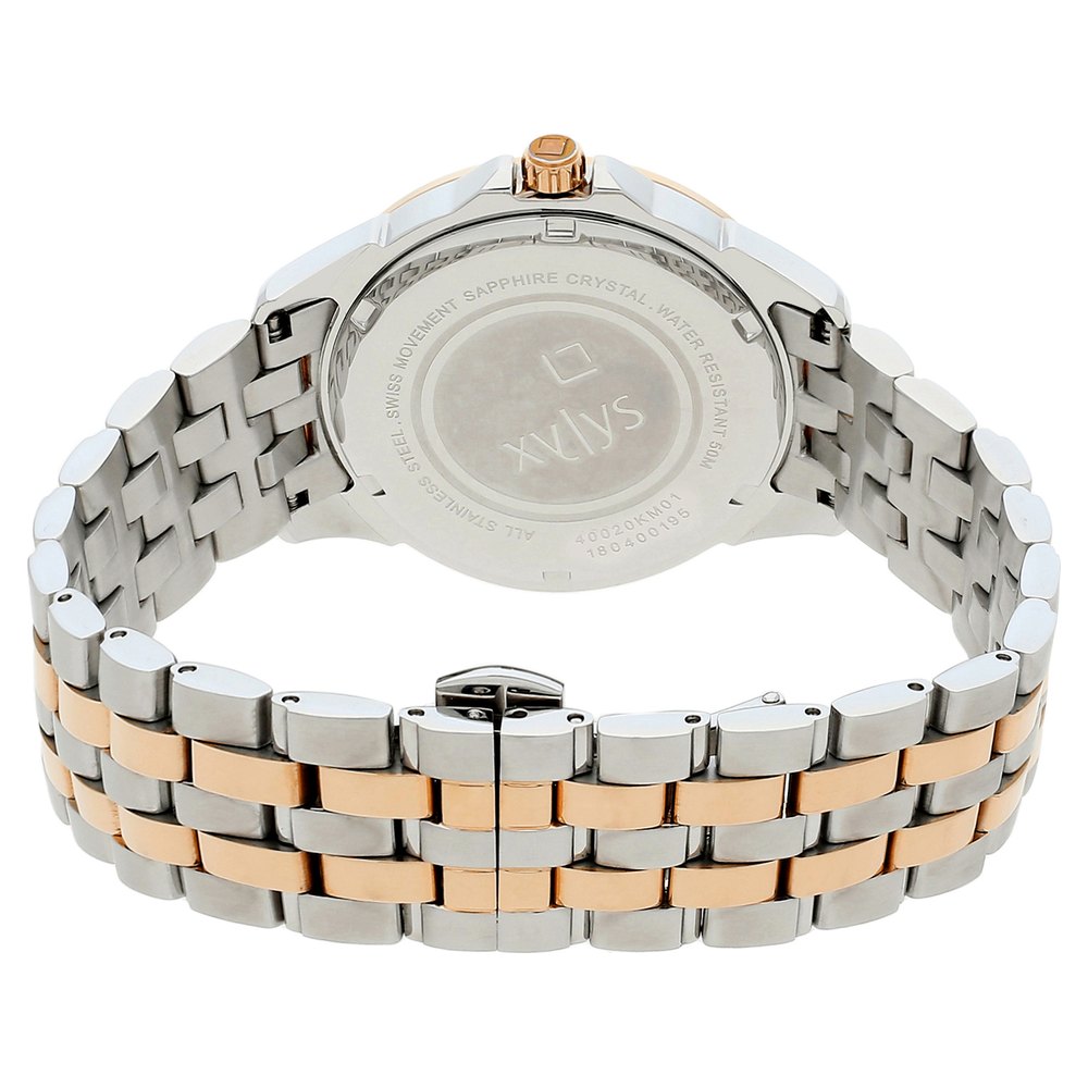 Buy Online Xylys Swiss Analog with Date Two Toned Stainless Steel Strap ...