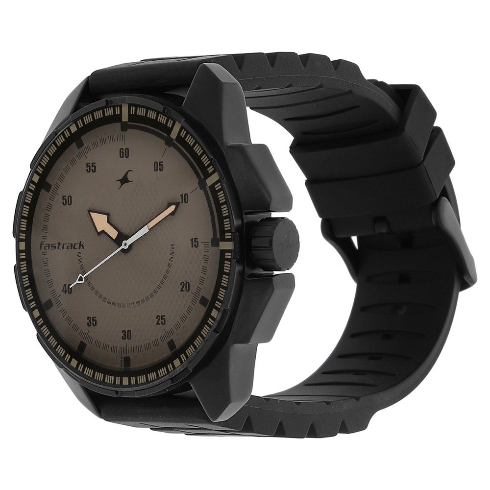 Buy Online Fastrack Quartz Analog Brown Dial Plastic Strap Watch for ...