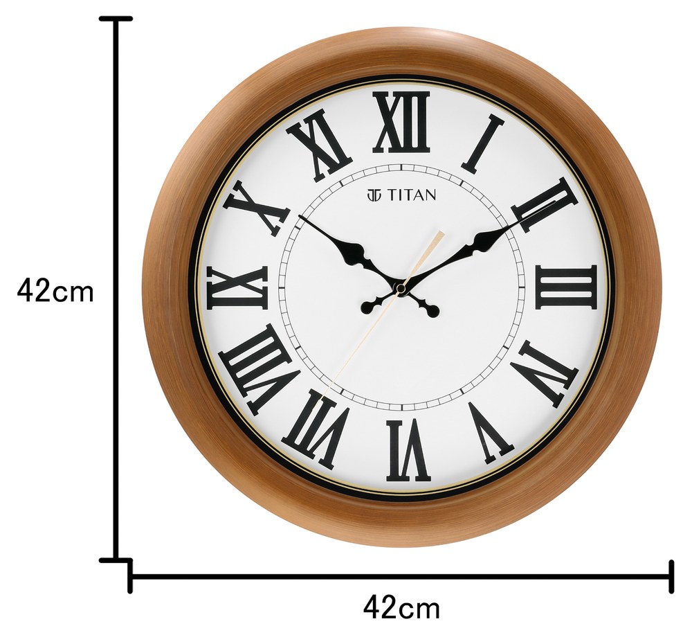 Buy Online Titan Classic White Wall Clock with Silent Sweep Technology ...