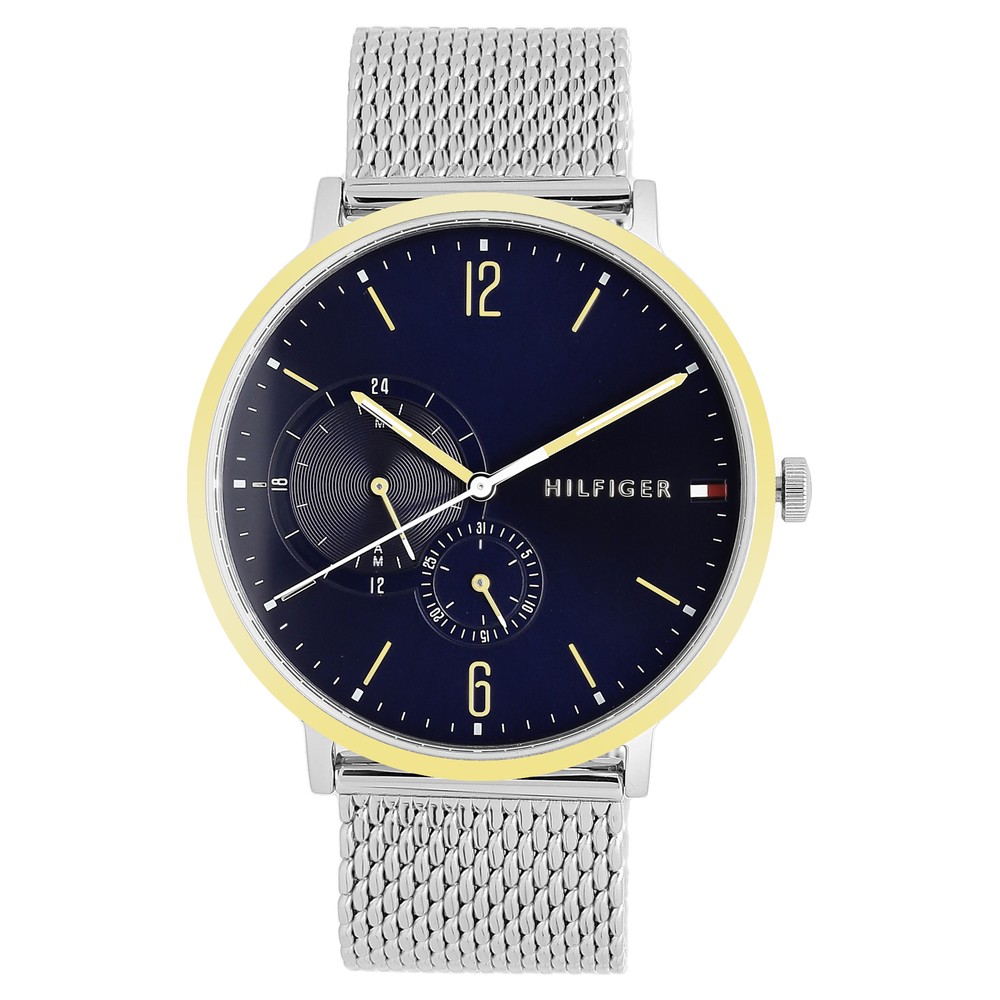 Buy Online Tommy Hilfiger Quartz Multifunction Blue Dial Stainless ...