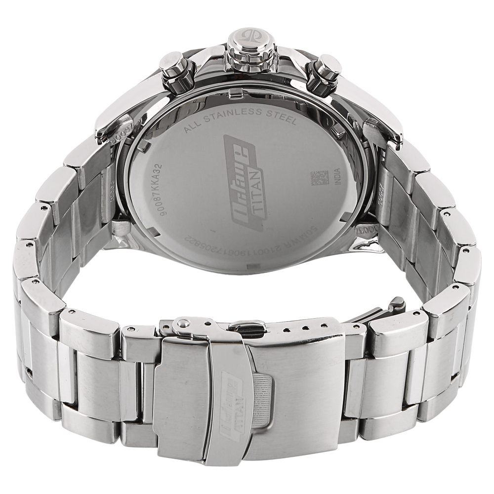 Buy Online Titan Octane Black Dial Chrono Stainless Steel Watch for Men ...