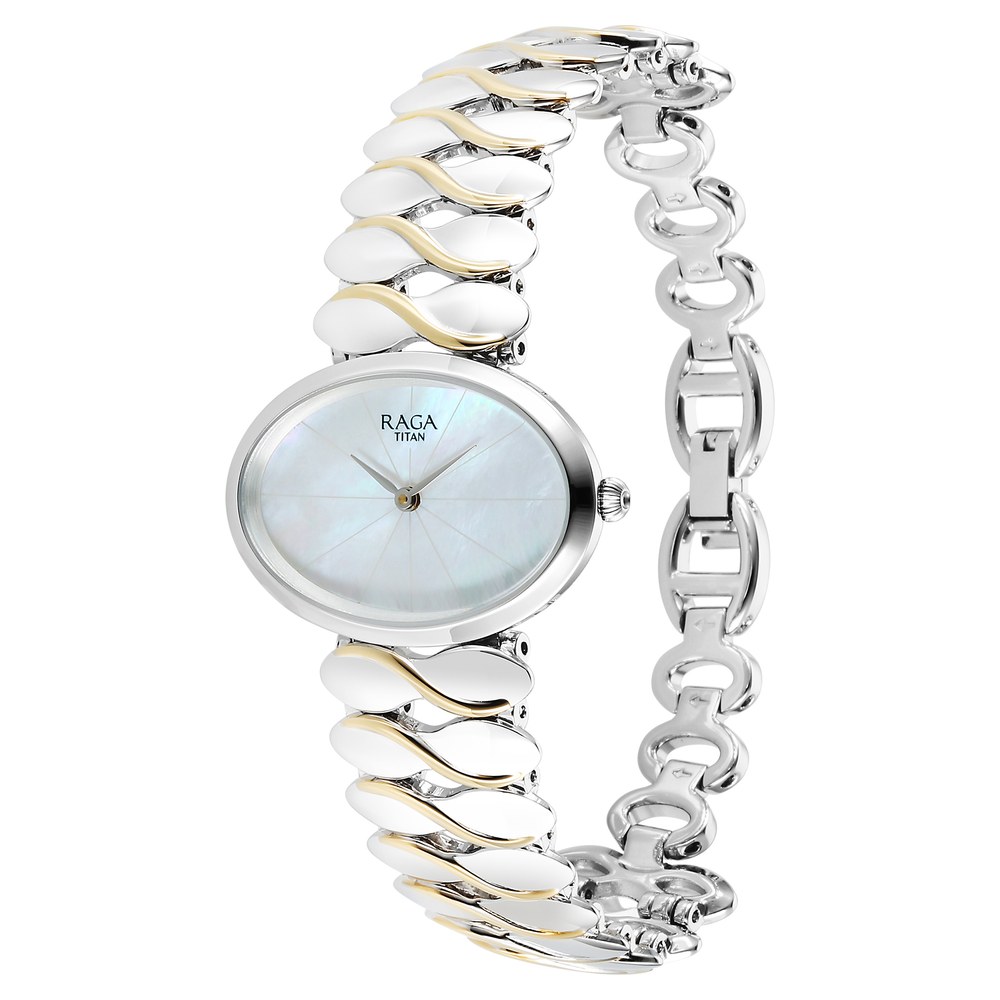 Buy Online Titan Raga Silver Quartz Analog Mother Of Pearl Dial ...
