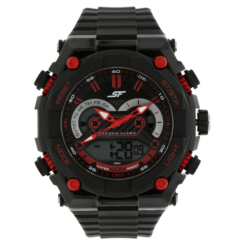 Buy Online SF Quartz Digital Dial Plastic Strap Watch for Men ...