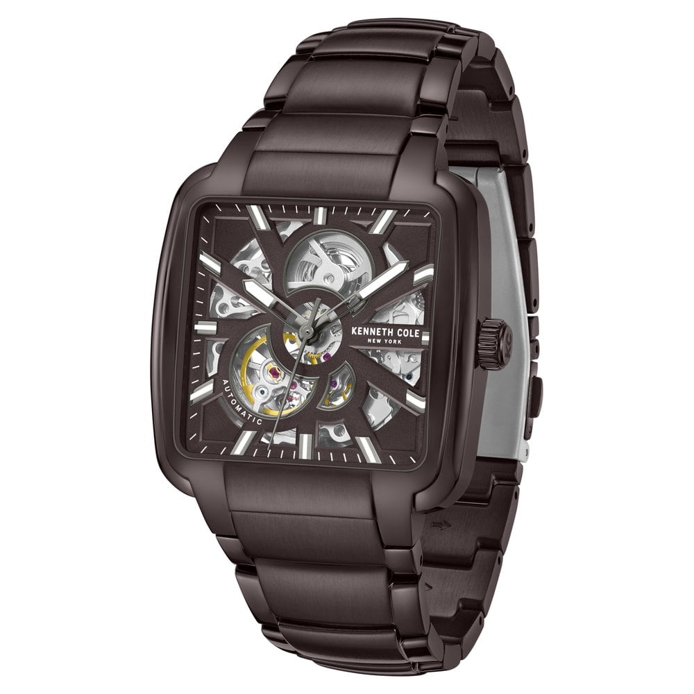 Buy Online Kenneth Cole Automatic Brown Dial With Brown Stainless Steel ...