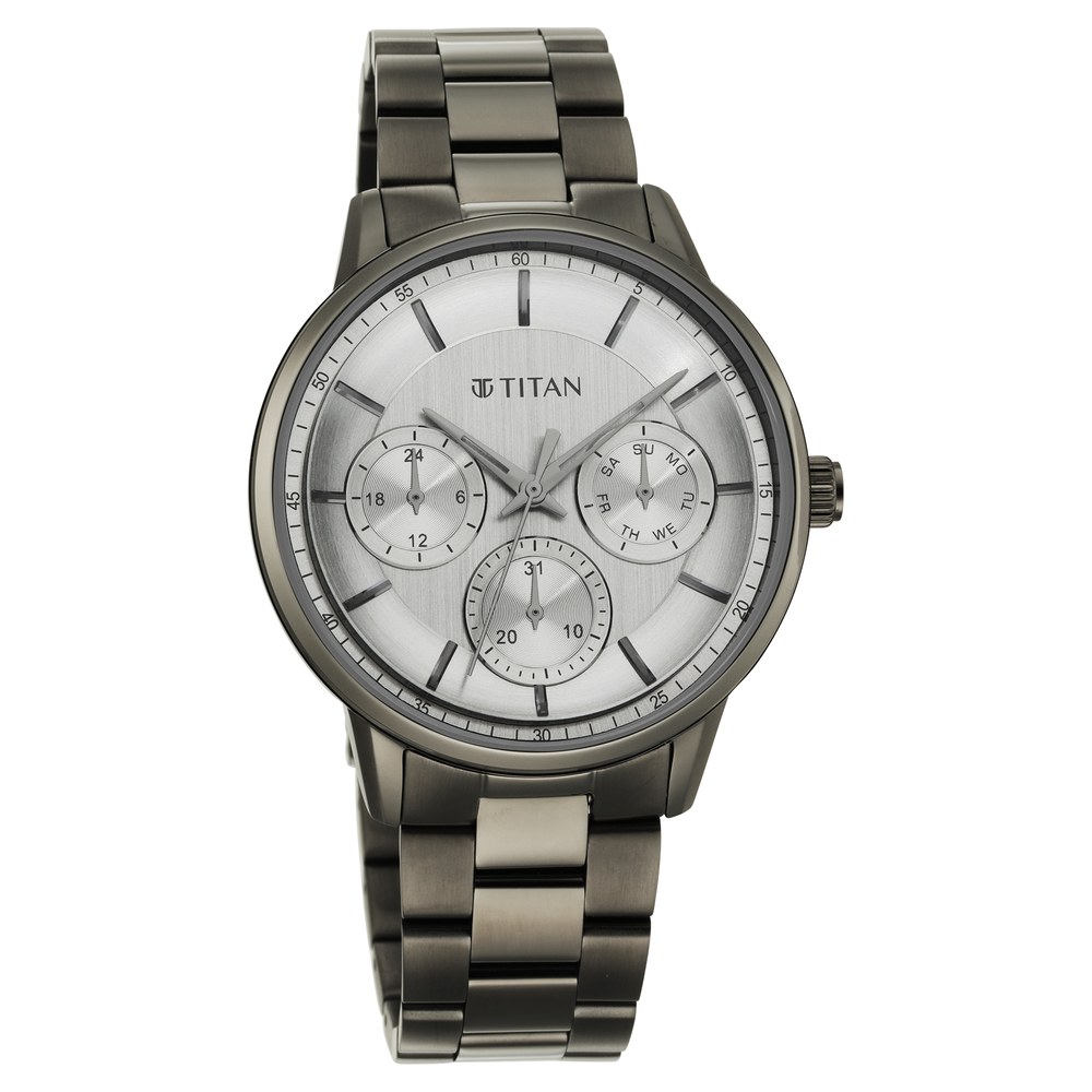 Buy Online Titan Urban Magic Grey Dial Quartz Multifunction Stainless ...