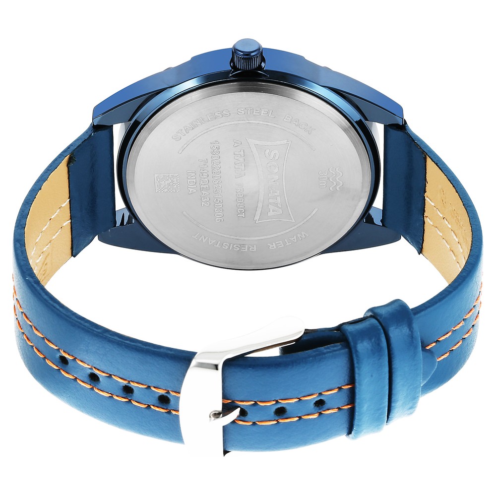 Buy Online Sonata Blues Quartz Analog Two Toned Dial Metal Strap Watch ...