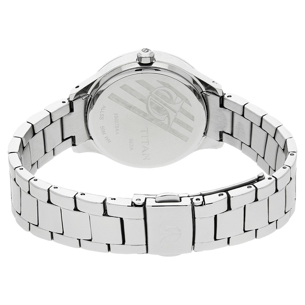 Buy Online Titan Quartz Analog Green Dial Stainless Steel Strap Watch ...