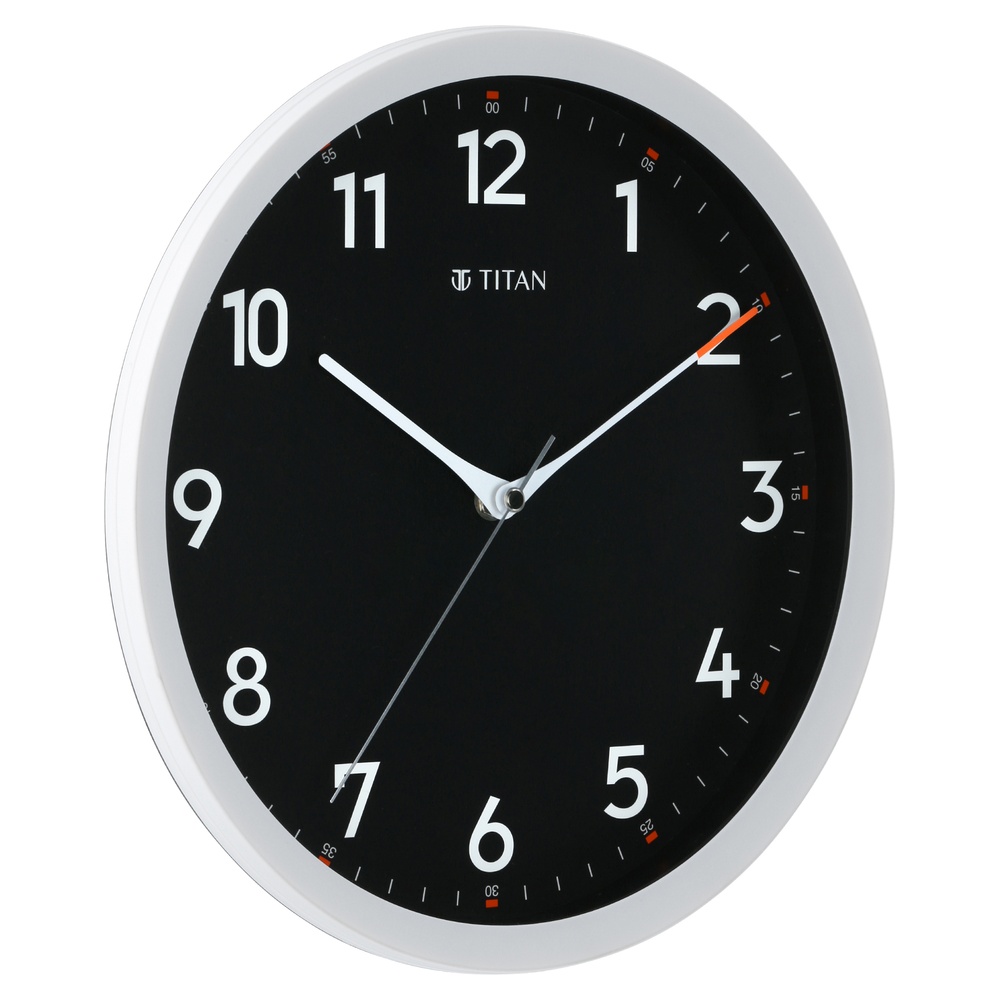 Buy Online Titan Contemporary Black Wall Clock with Silent Sweep ...
