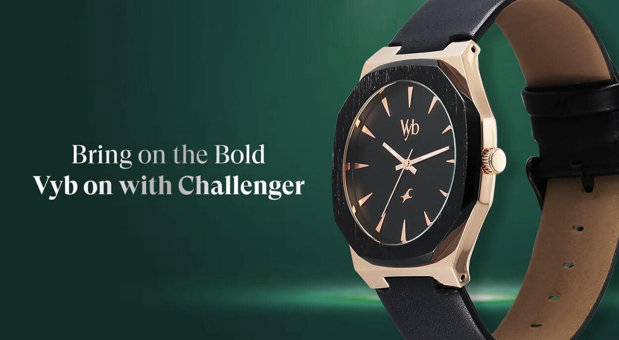 Buy Online Fastrack Vyb Challenger Quartz Analog Black Dial Black Color ...