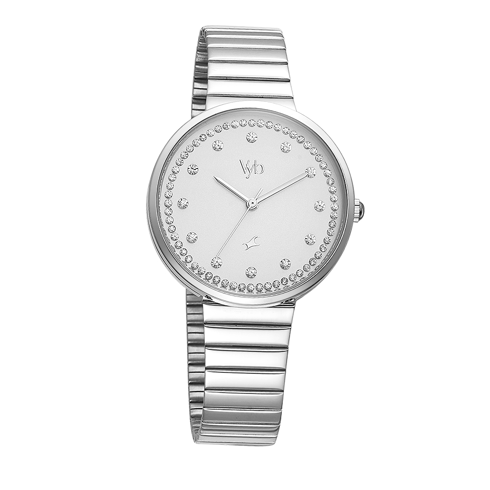 Buy Online Fastrack Vyb Mirage Quartz Analog Silver Dial Stainless ...