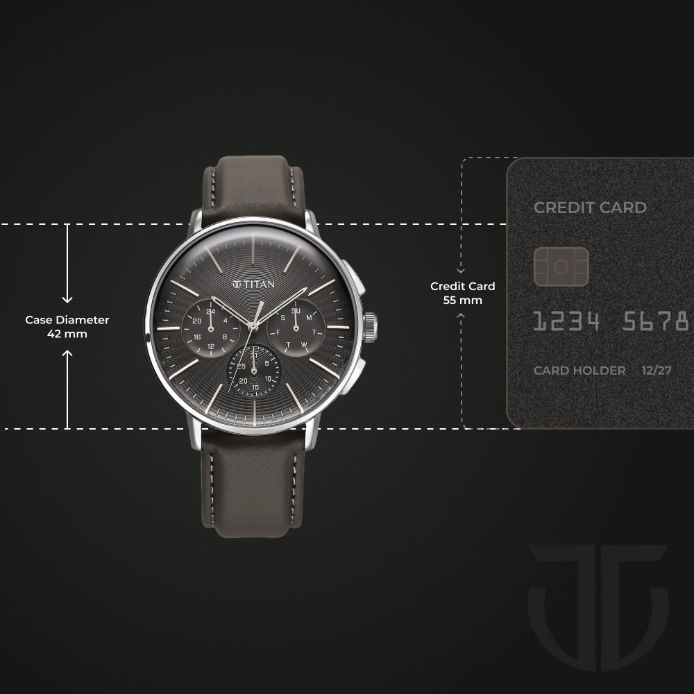 Buy Online Titan Light leathers Multifunction Anthracite Dial Leather ...