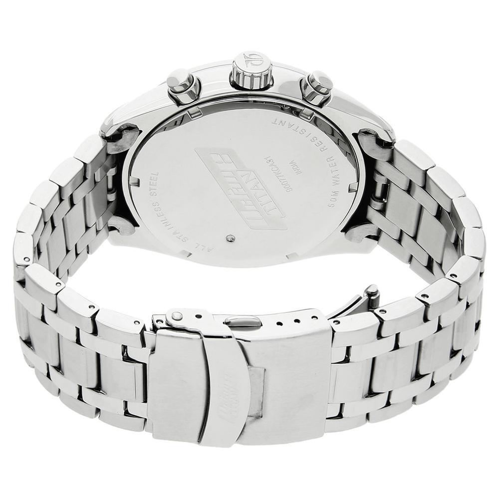 Buy Online Titan Octane Quartz Chronograph White Dial Silver Stainless ...